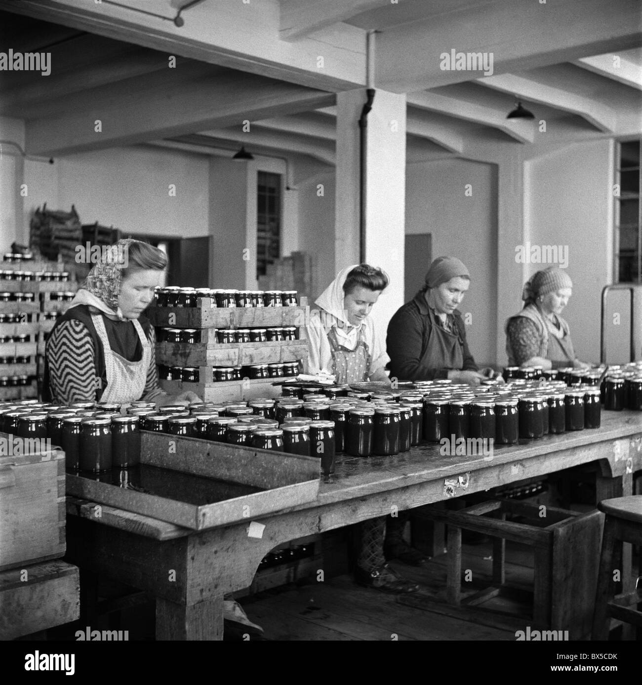 Canning factory Black and White Stock Photos & Images - Alamy
