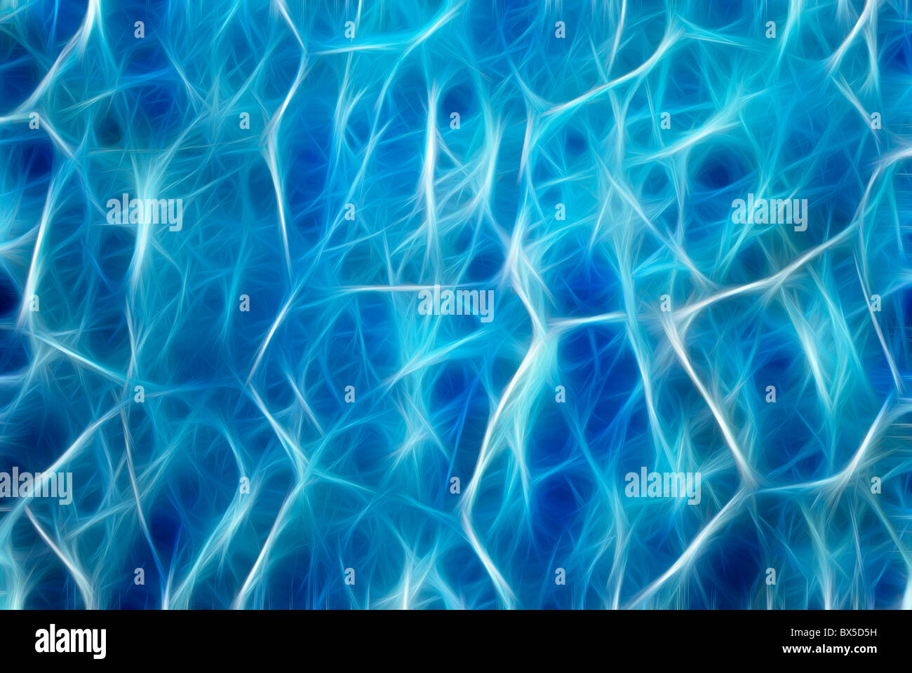 Abstract digitally rendered blue fractal energy background Stock Photo ...