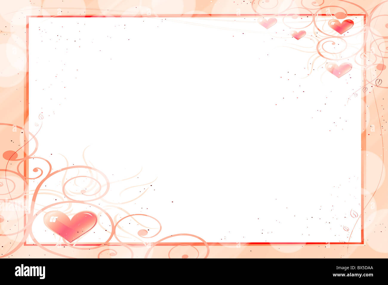 Beautiful celebratory romantic card in gentle tones with hearts Stock ...