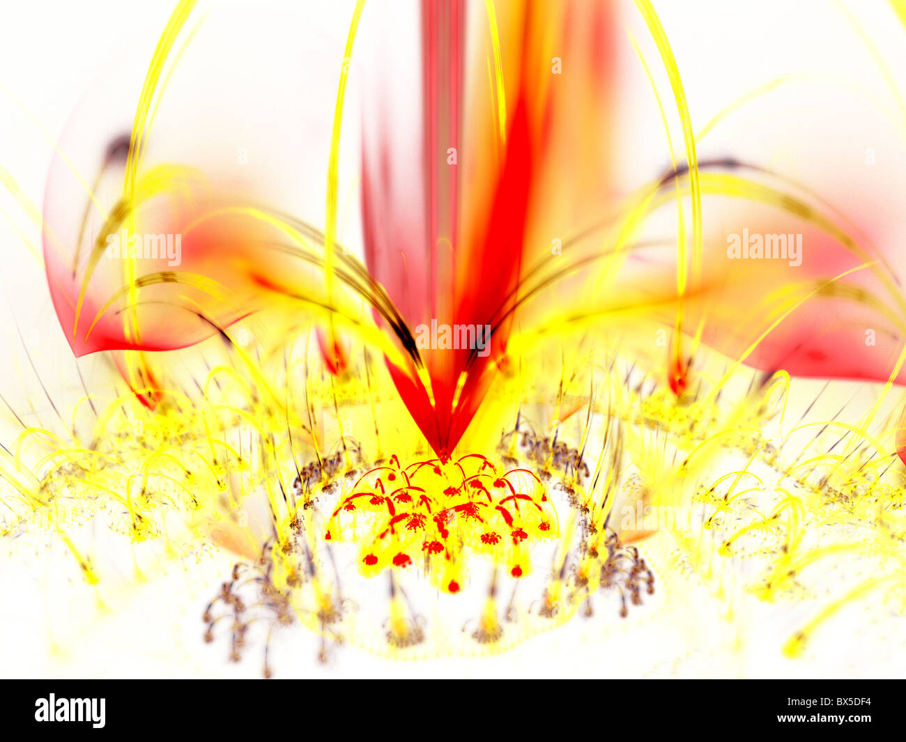 Digitally rendered high quality yellow plasma flame. As background or ...