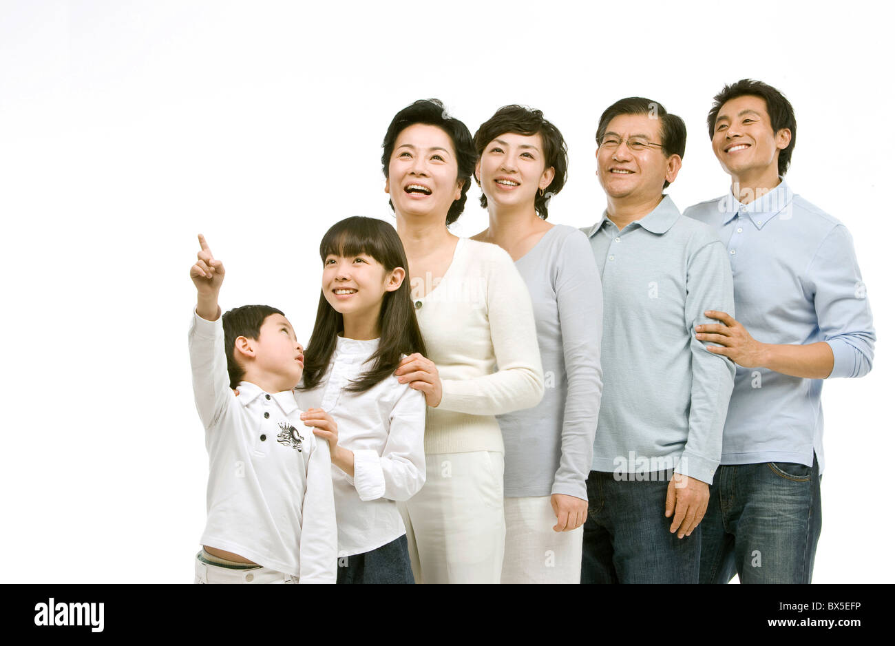 Portrait of family, smiling Stock Photo - Alamy