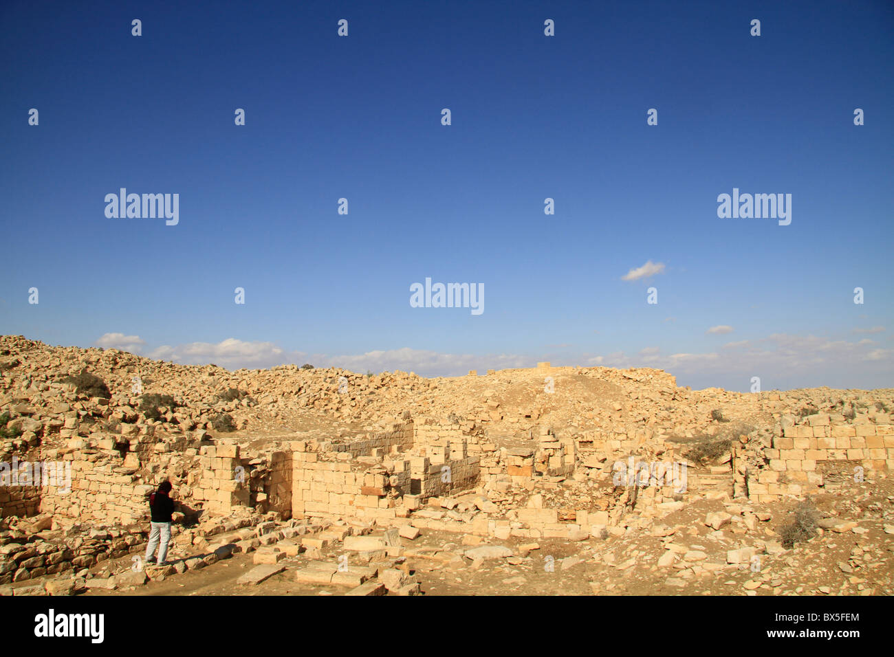 Israel, Rehovot in the Negev on the Nabatran Incense Route, remains of ...