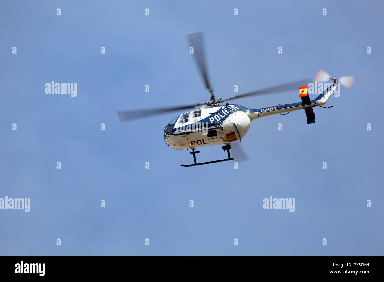 Spanish National Police helicopter. Policia Nacional. Type BO-105 ...