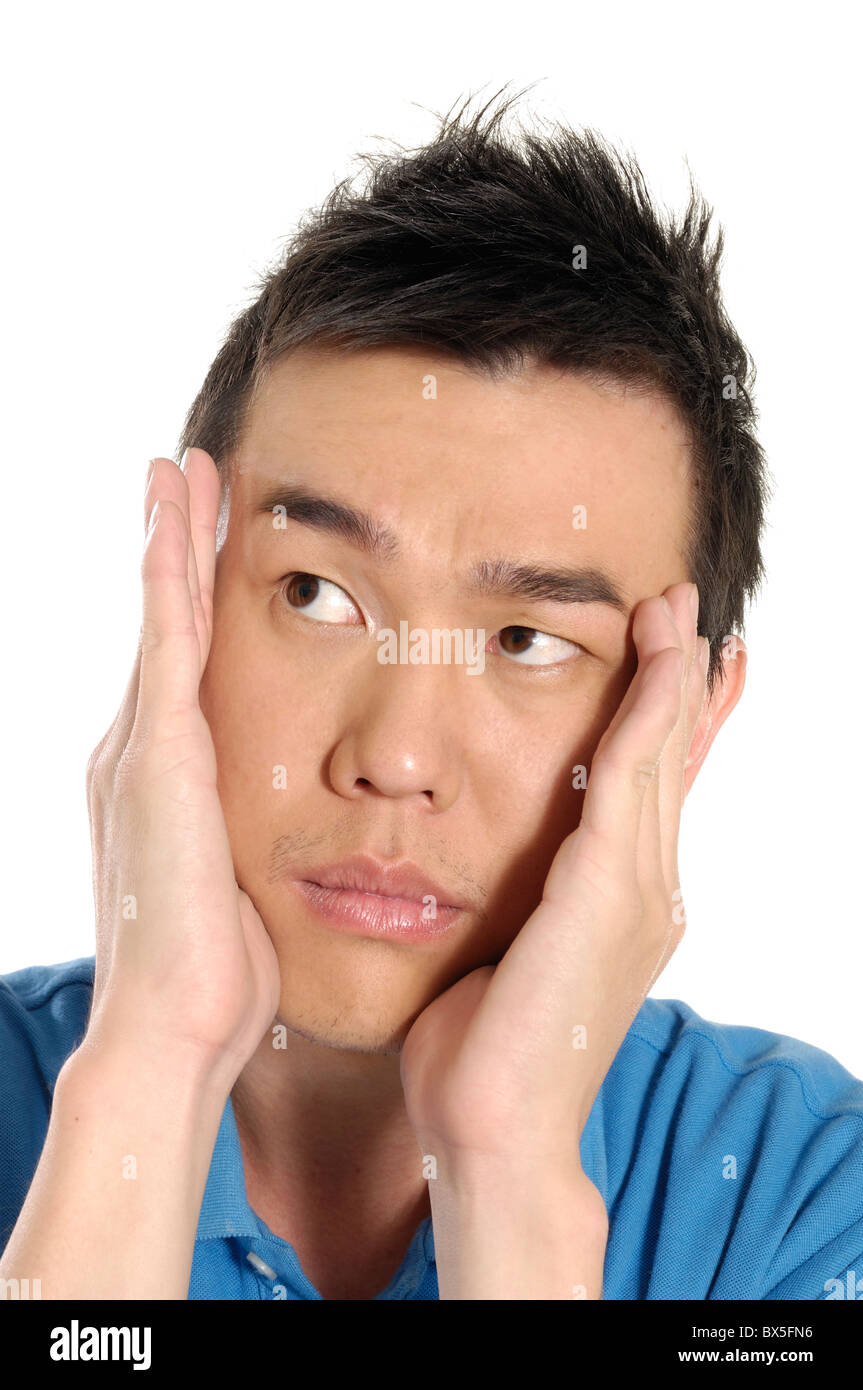 Distraught male student hi-res stock photography and images - Alamy