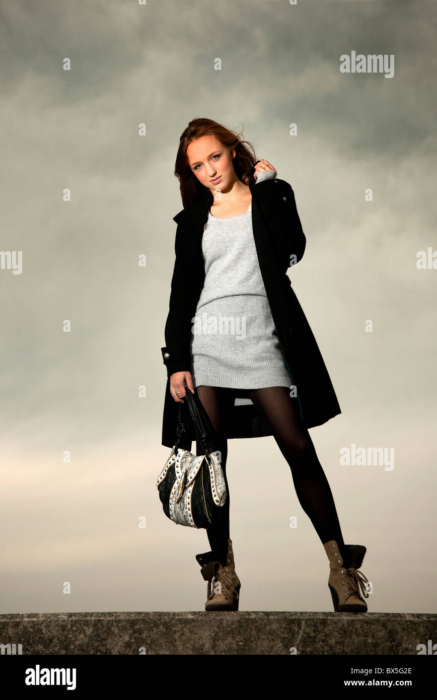 Attitude caucasian model pose hi-res stock photography and images - Alamy