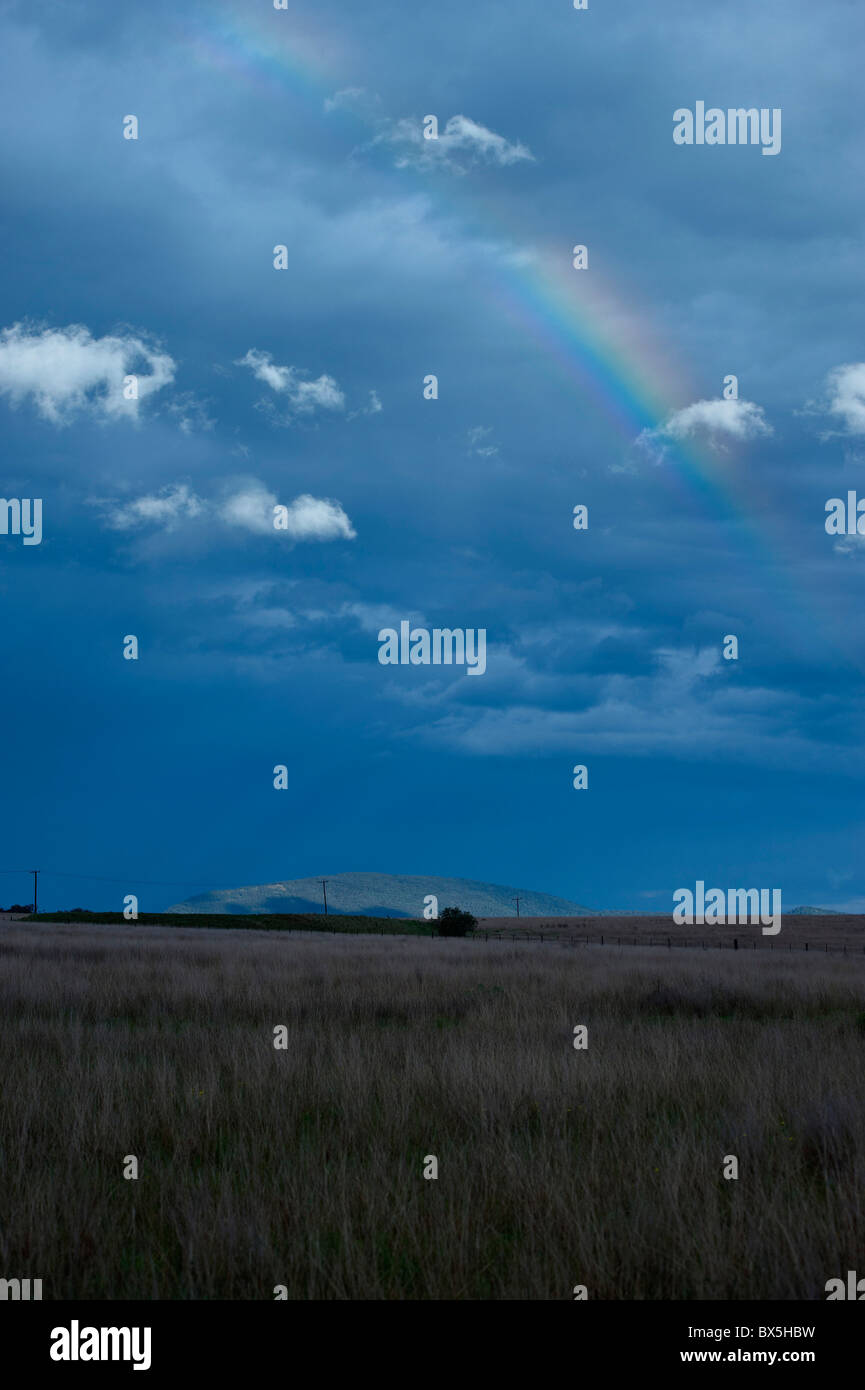 Rural landscape and stormy sky Stock Photo - Alamy