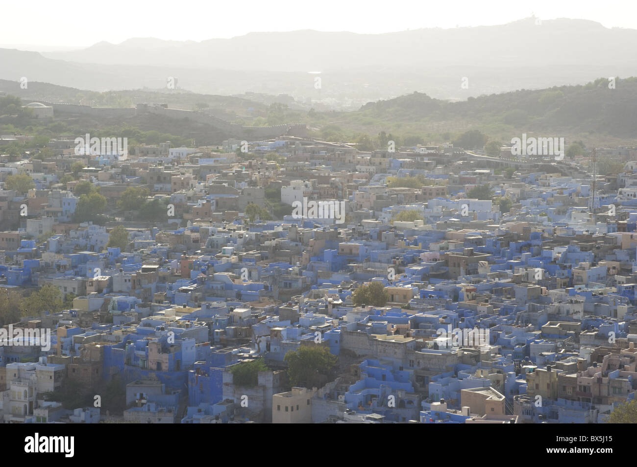 Aerial view of the blue city jodhpur hi-res stock photography and ...