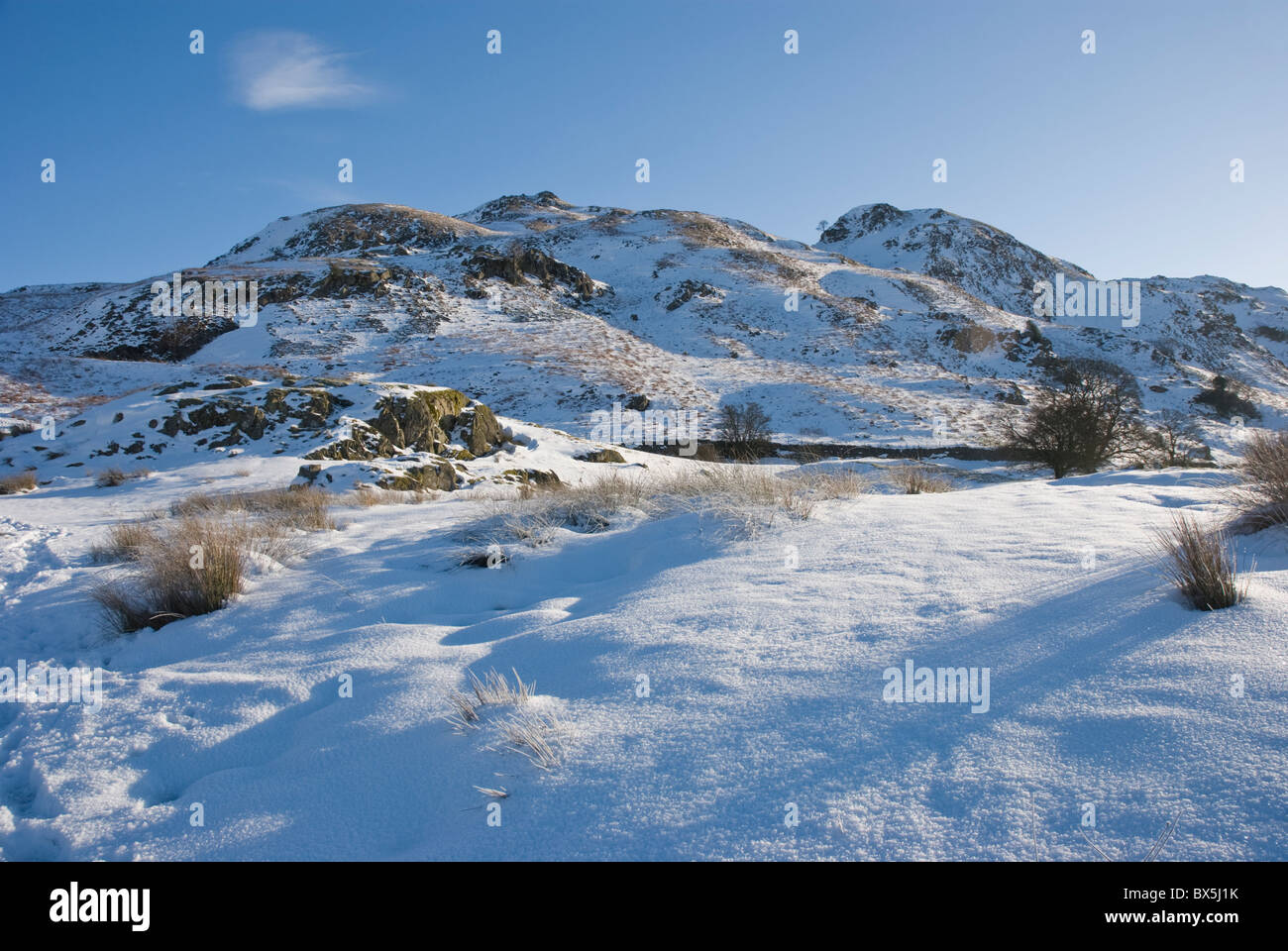 High Rigg fell, Lake District, near St Johns in the Vale Church Stock ...