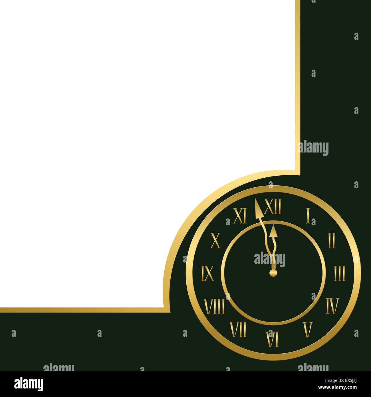 Clock is showing almost twelve, midnight or new year concept Stock ...