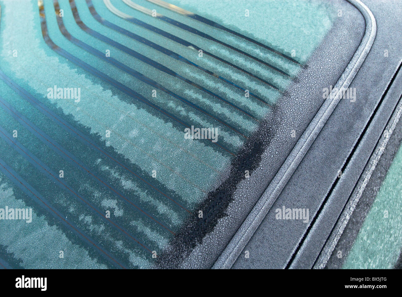 Rear window of a car on a frosty morning Stock Photo - Alamy