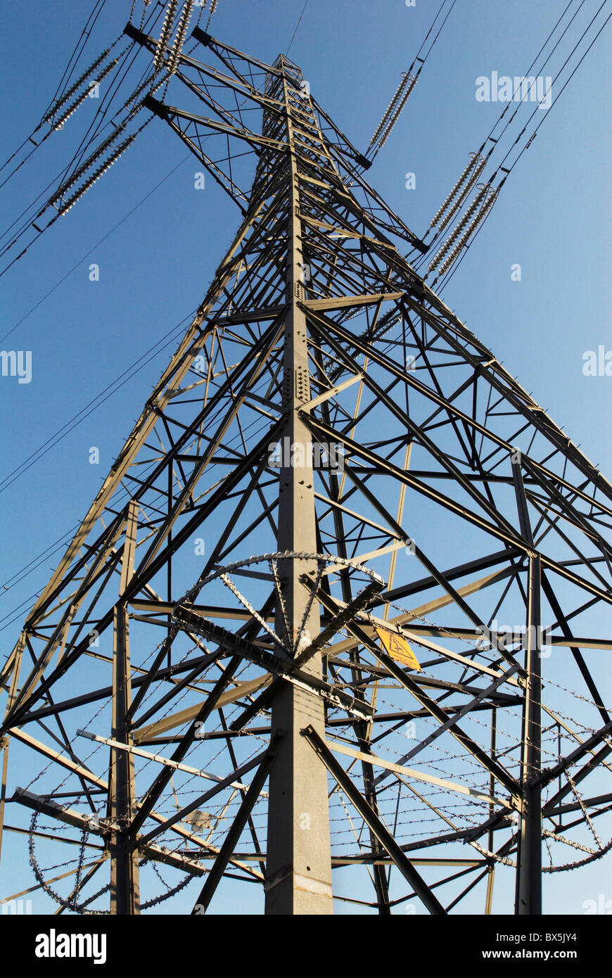 Pylon low angle Stock Photo - Alamy