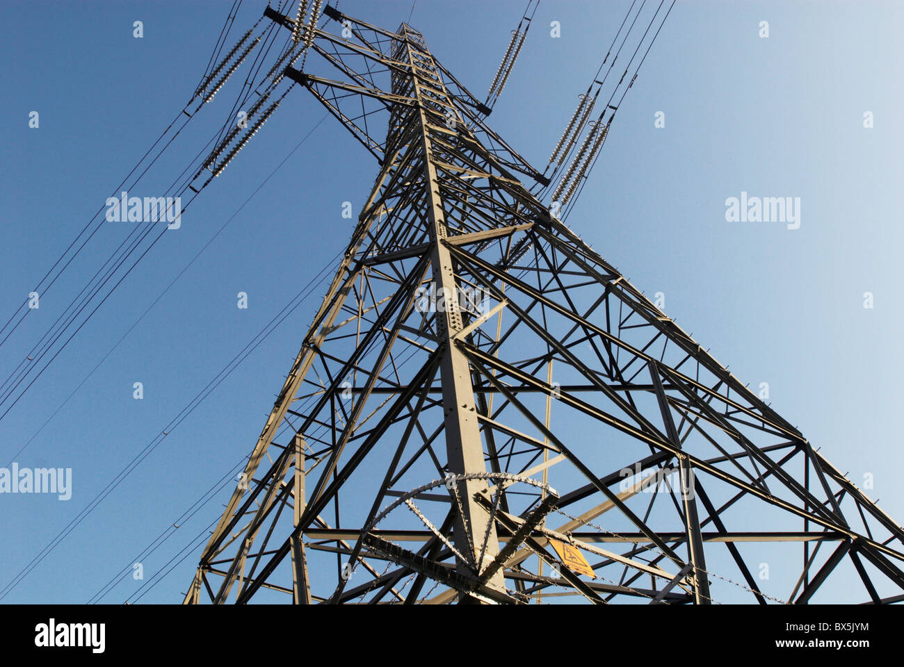 Pylon low angle Stock Photo - Alamy