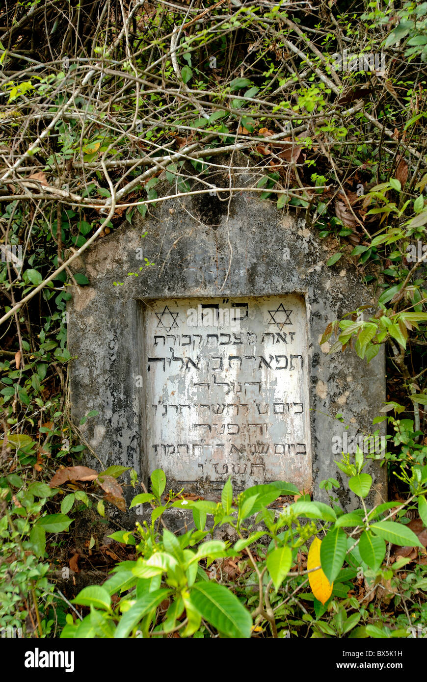 JEWISH CEMETERY IN KOTTAIL KOVILAKAM AT CHENDAMANGALAM KERALA Stock ...