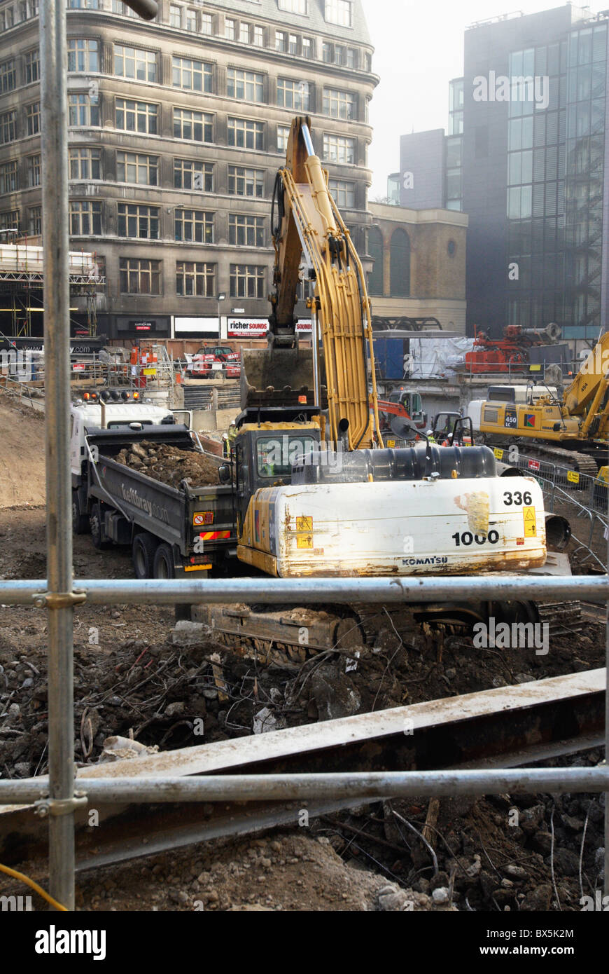 Construction site Bishopsgate City of London UK Stock Photo - Alamy
