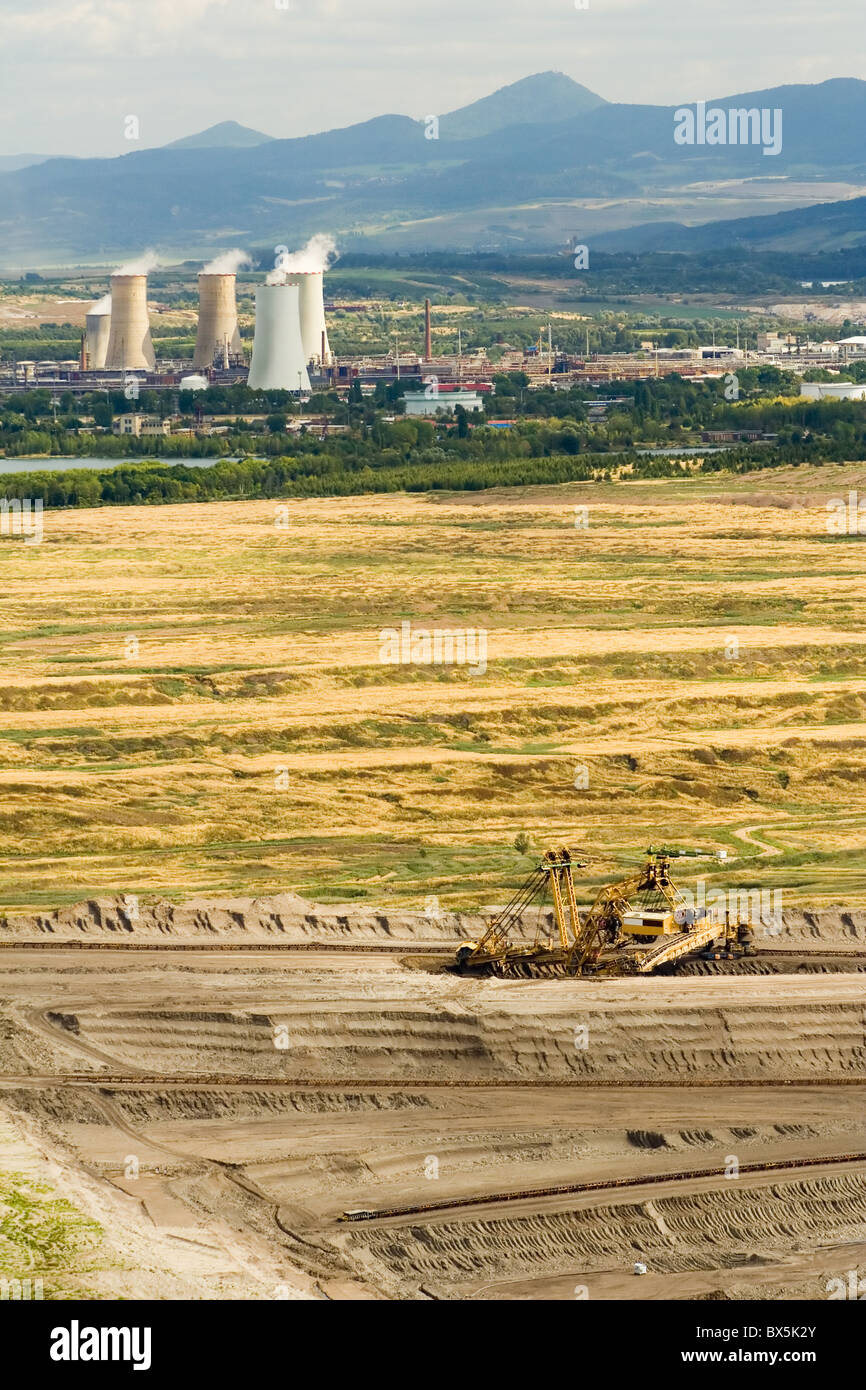 Landscape with extractive industry in Czech republic Stock Photo - Alamy