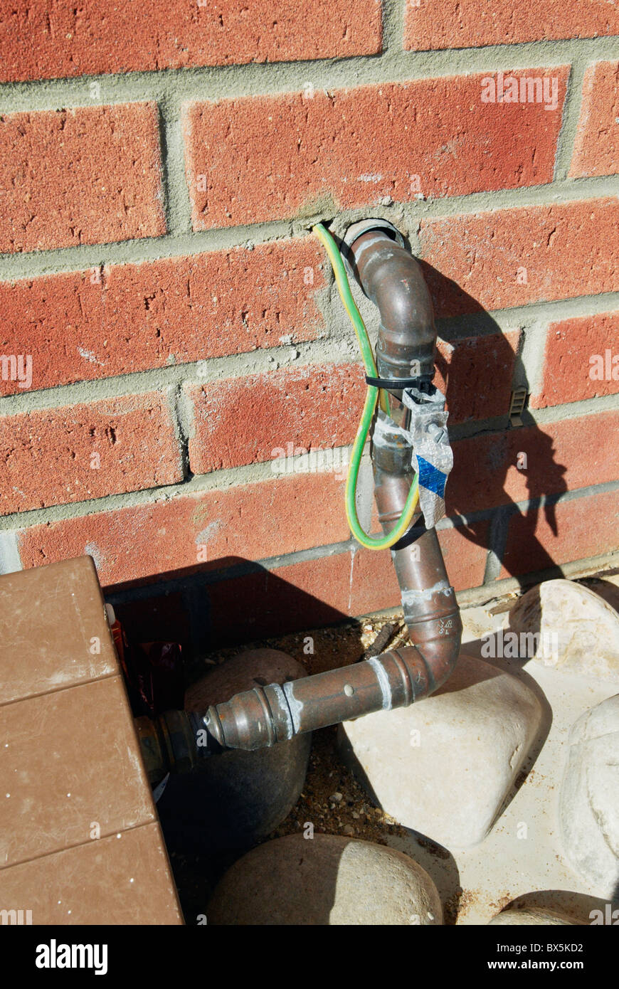 Gas connection to a new home Stock Photo - Alamy
