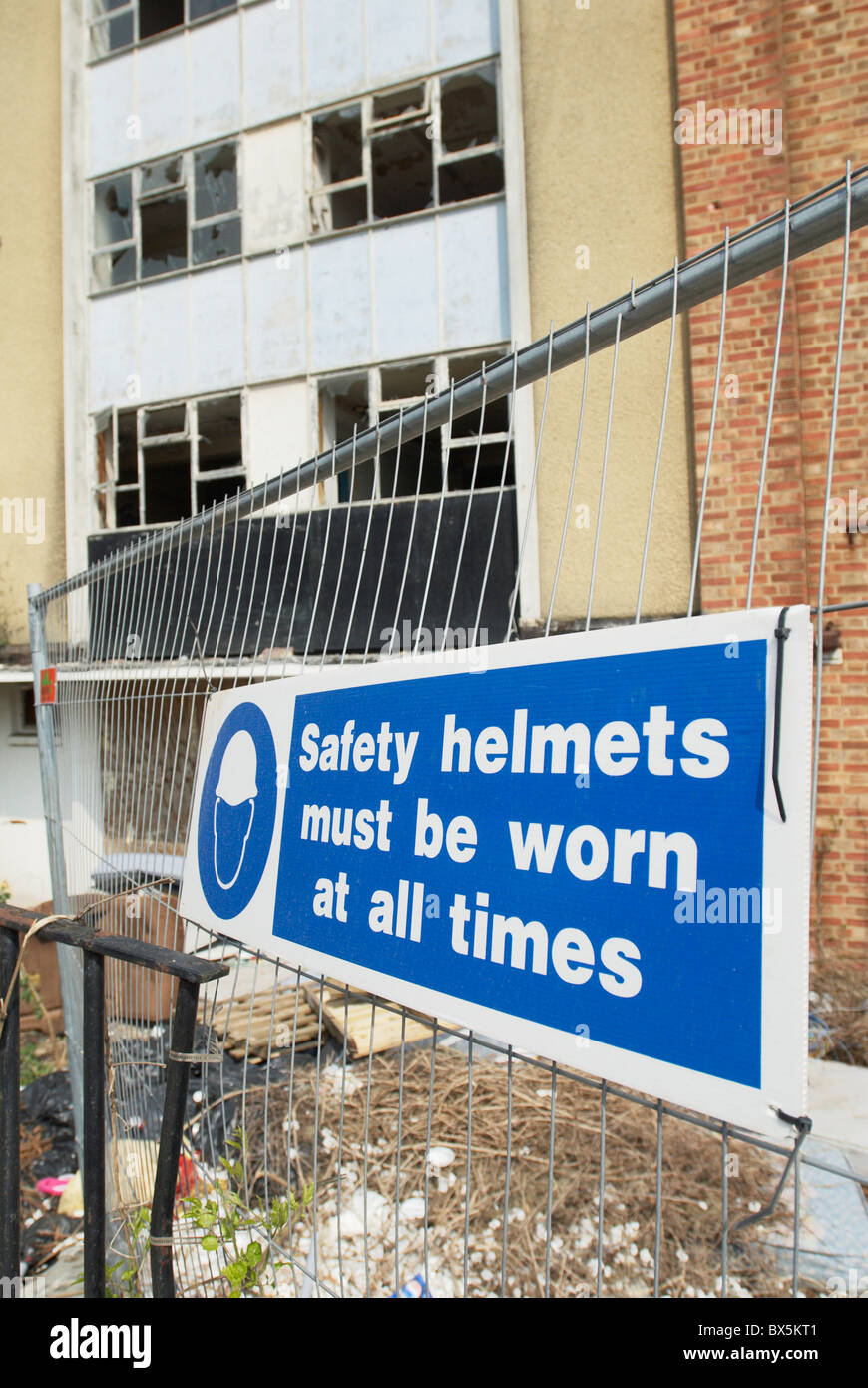 Safety Signs On A Demolition Site at Karen Evans blog