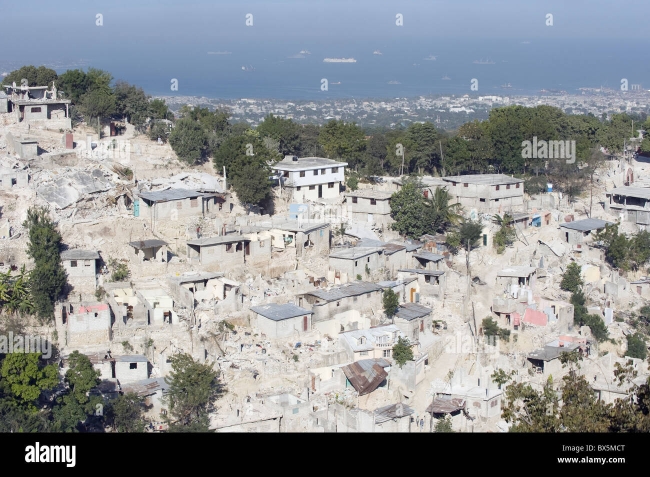 January 2010 earthquake damage in the slums, Port au Prince, Haiti ...