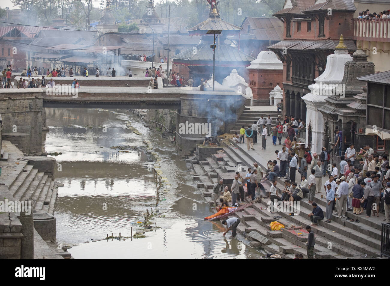 Arya Ghat cremation pyres, Hindu pilgrimage and cremation site ...