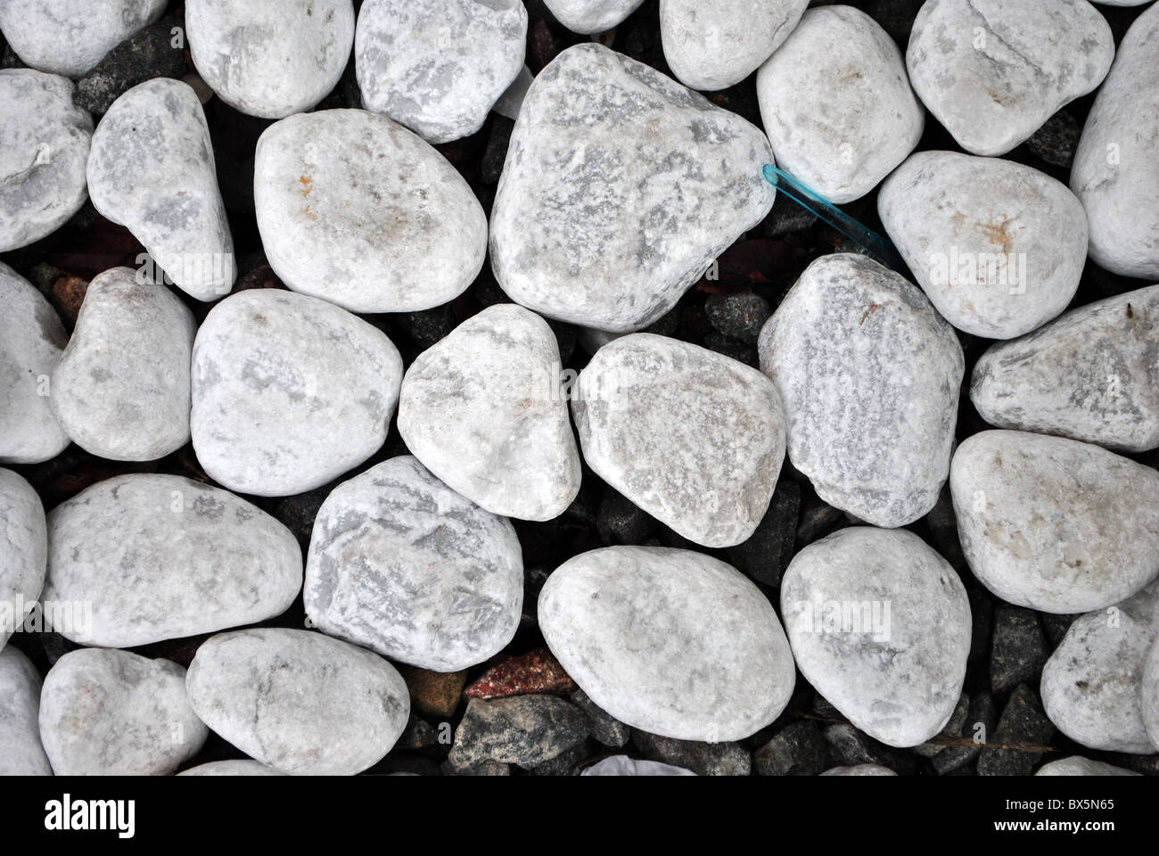 round white stones and decorative street Stock Photo - Alamy