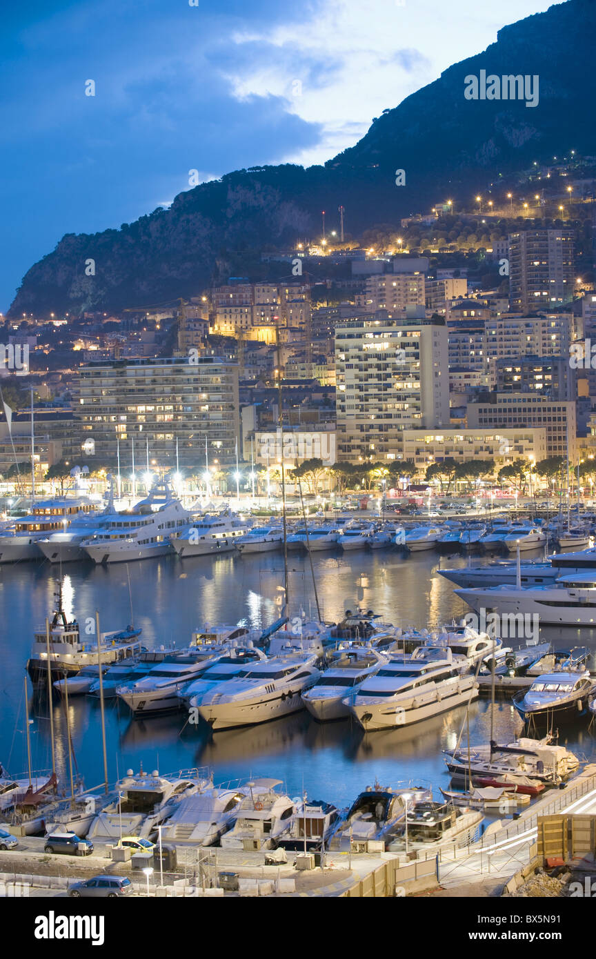 Harbour in the Port of Monaco, Principality of Monaco, Cote d'Azur ...