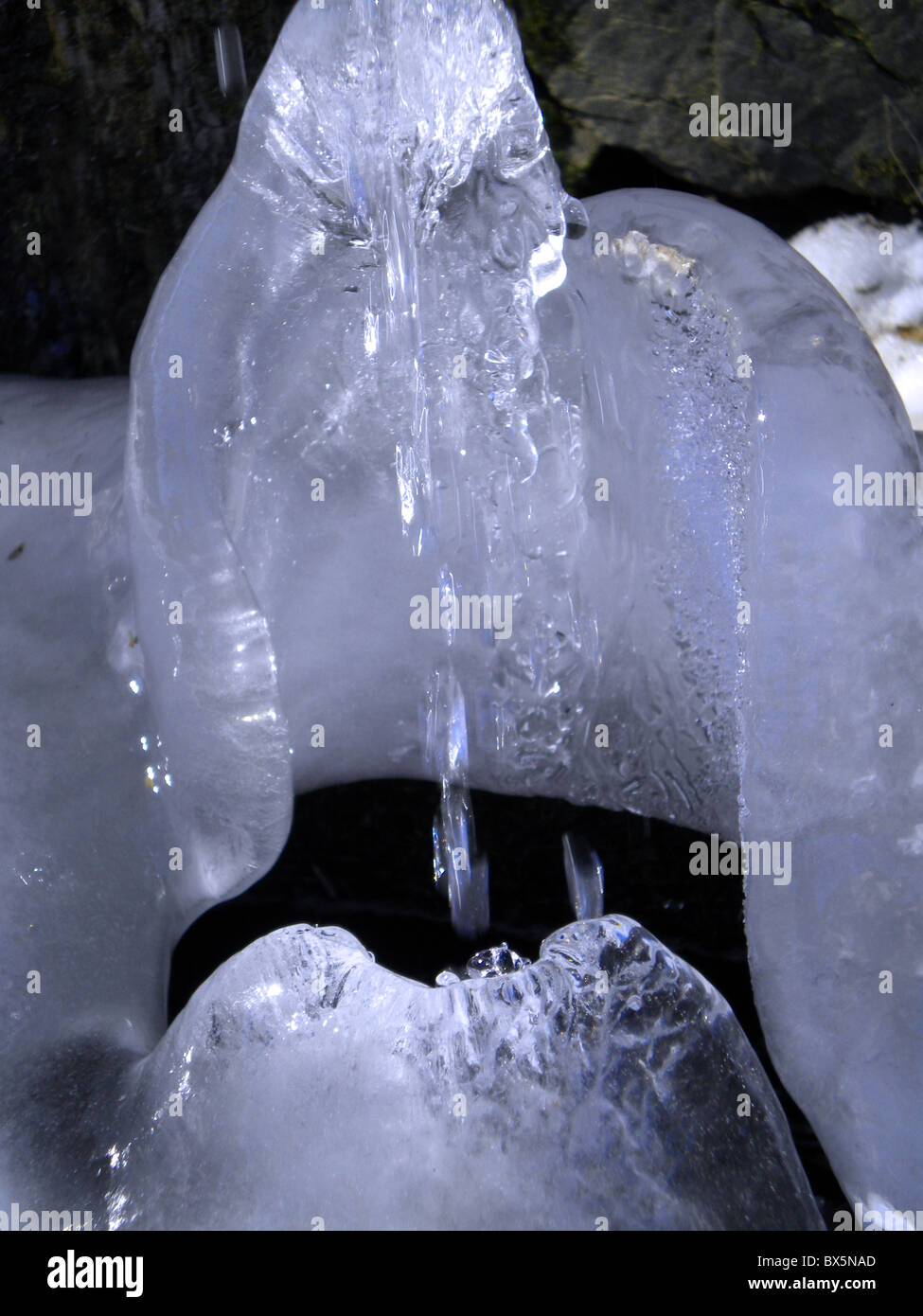 water ice in winter clear and transparent Stock Photo - Alamy