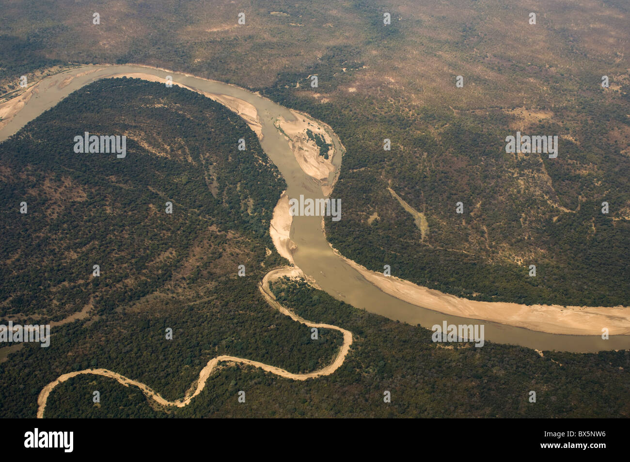 Luangwa River, South Luangwa National Park, Zambia, Africa Stock Photo ...