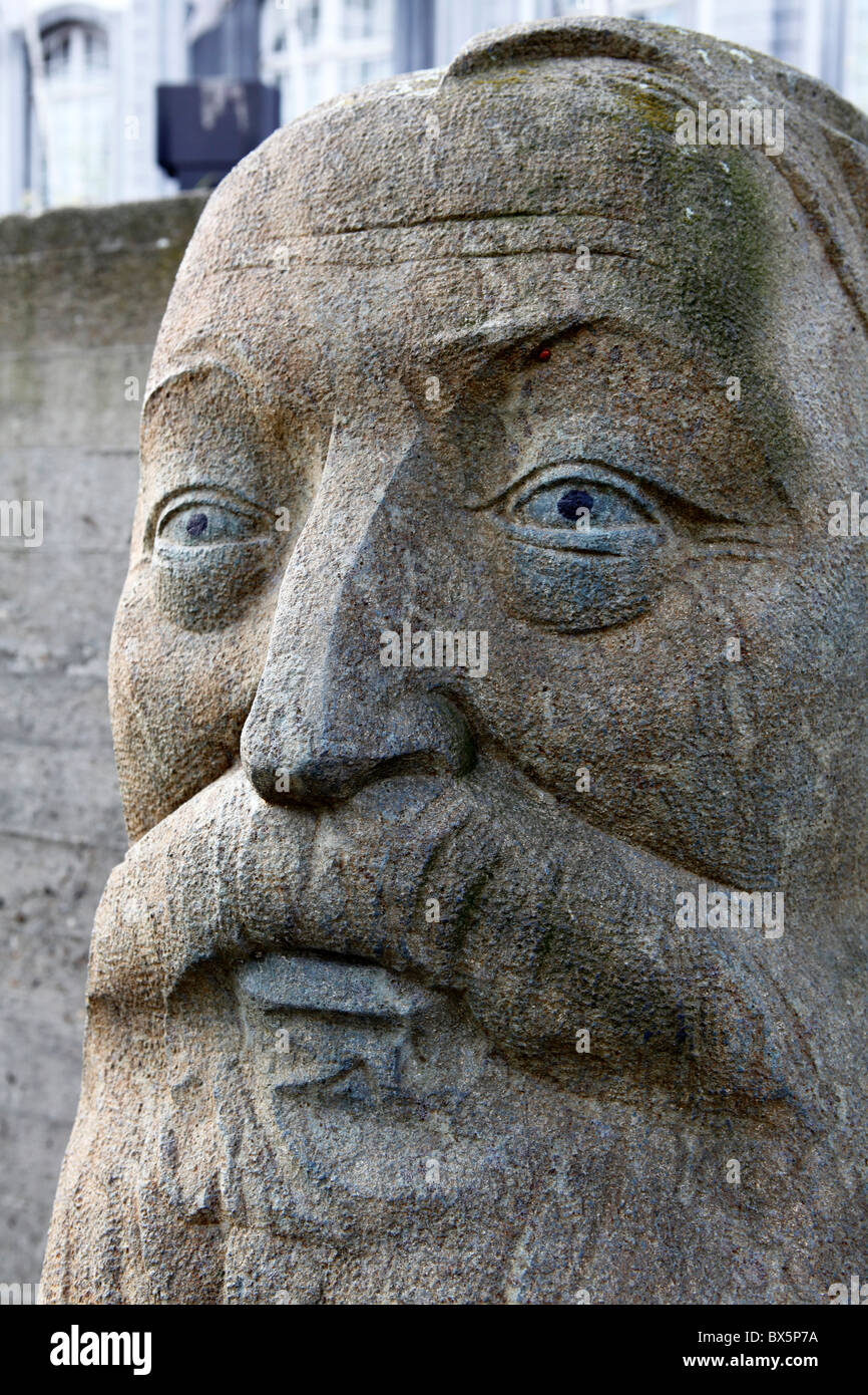 A sculpture by Peter Benoit (1834-1901) on the Wapper in Antwerp ...