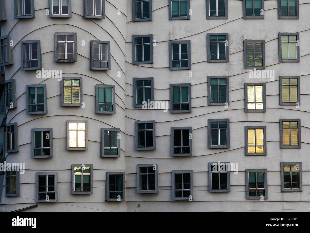 Detail of Dancing House designed by Frank O. Gehry and Vlado Milunic ...