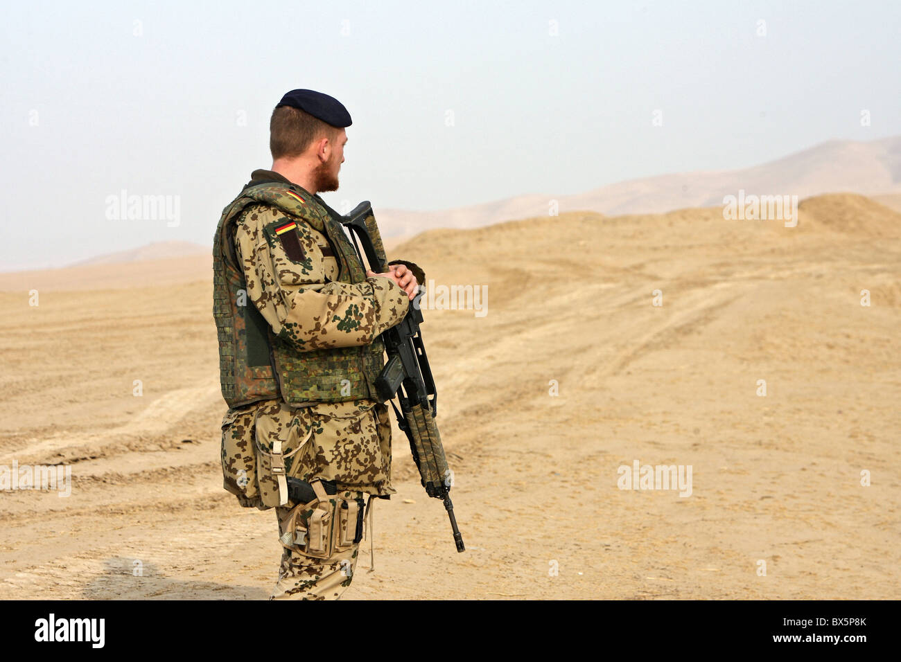 A Bundeswehr soldier of the ISAF patrol, Mazar-e Sharif, Afghanistan ...