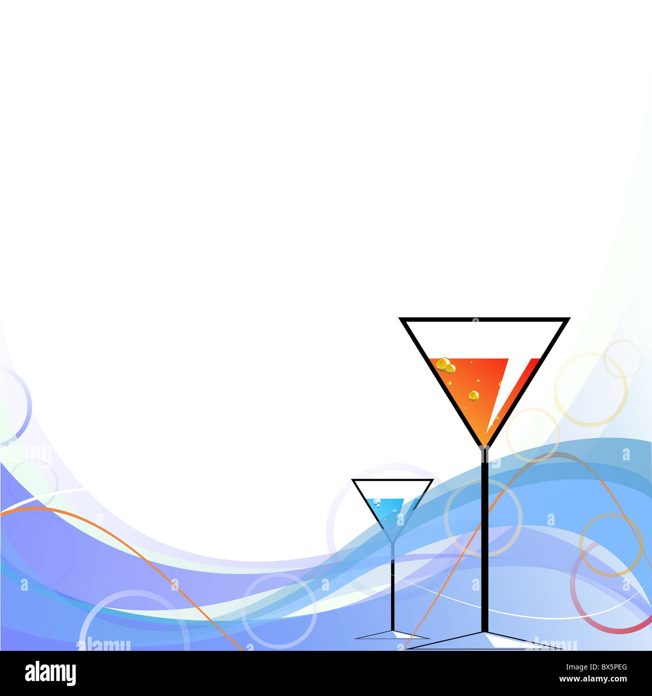 two abstract martini drinks Stock Photo - Alamy