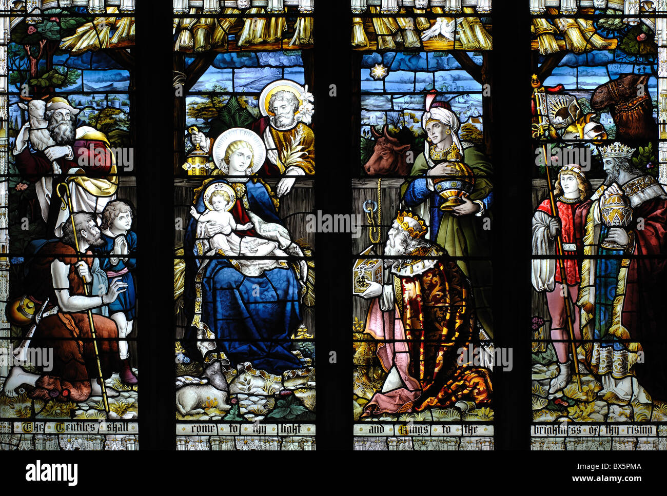 The Nativity Window, Holy Trinity Church, Coventry, UK Stock Photo - Alamy