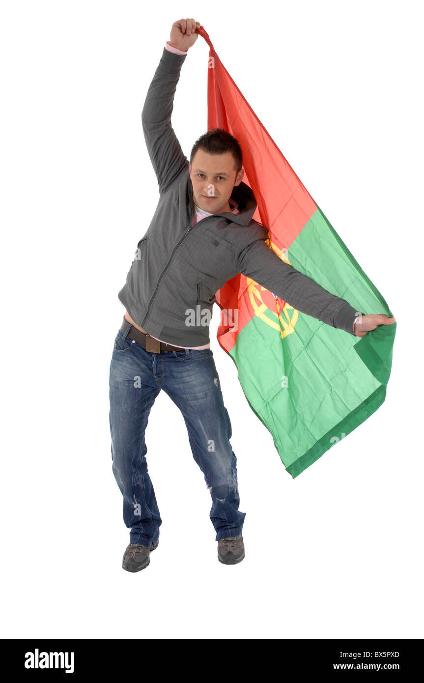 Soccer fans, isolated on white background Stock Photo - Alamy