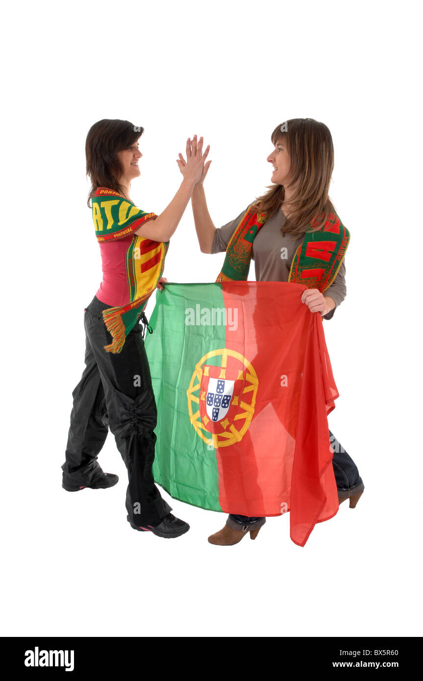 Soccer fans, isolated on white background Stock Photo - Alamy