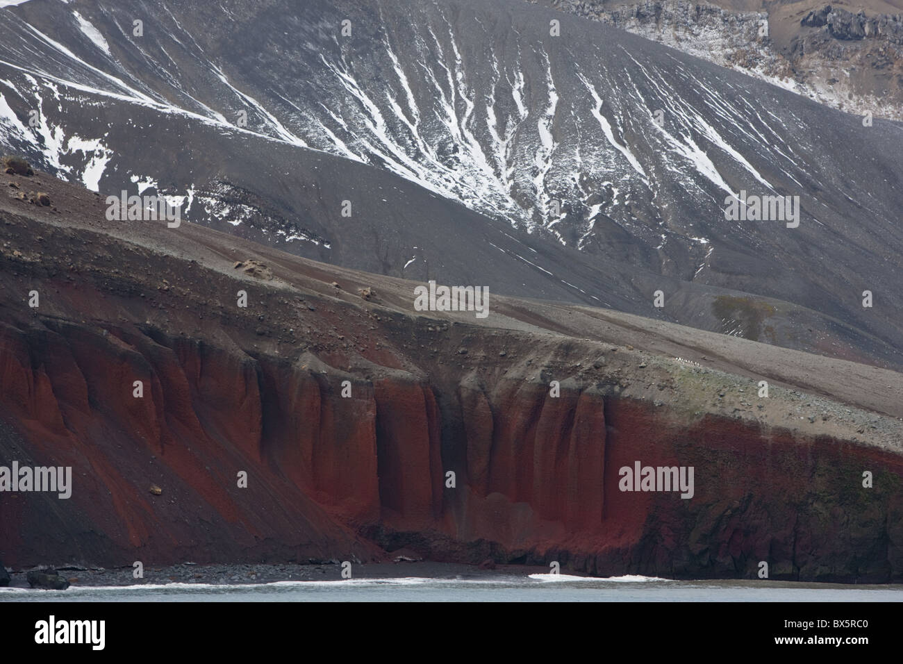 Rock cliffs, Deception Island, South Shetlands, Antarctic, Polar ...