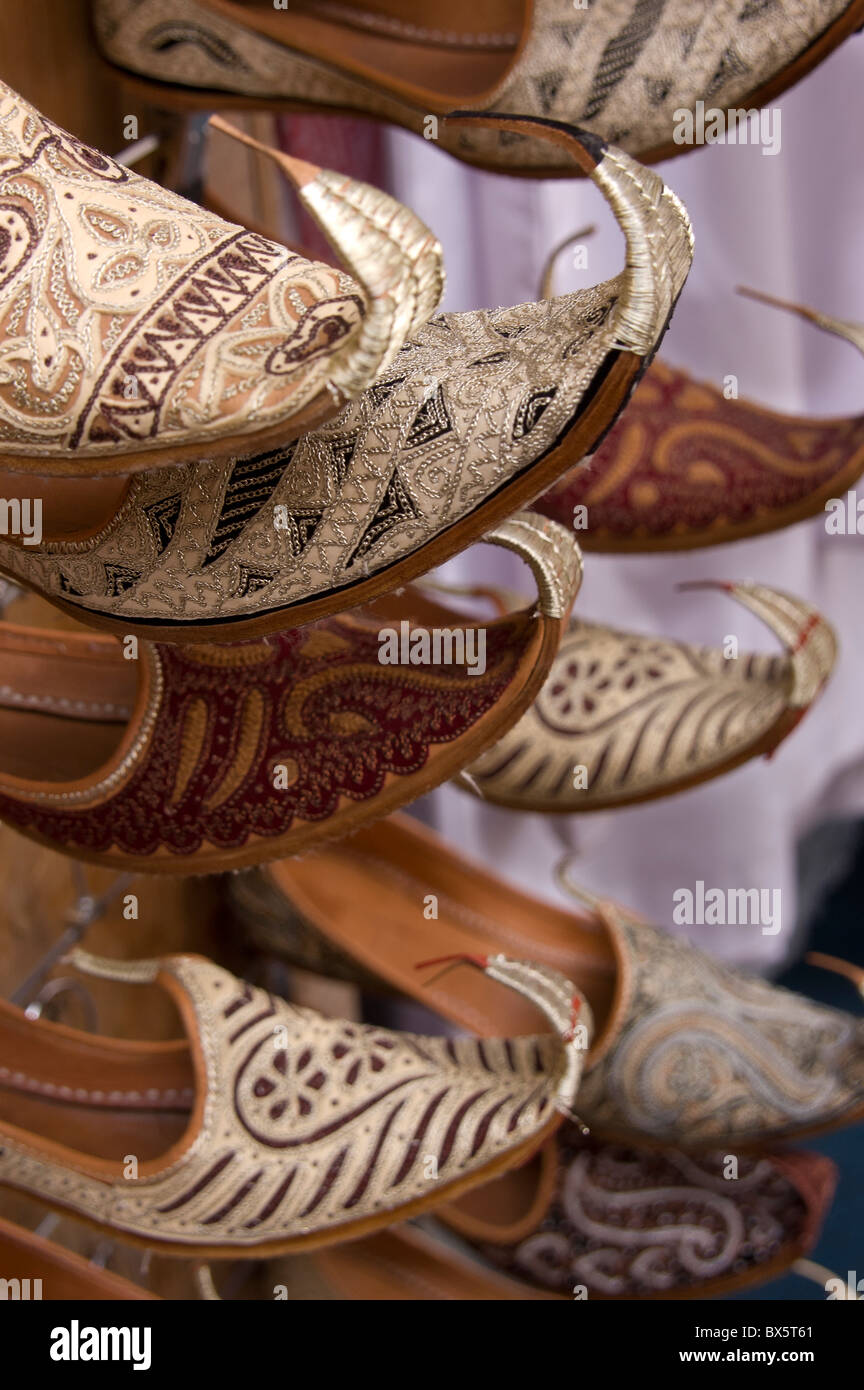Leather sandals in Dubai store Stock Photo - Alamy