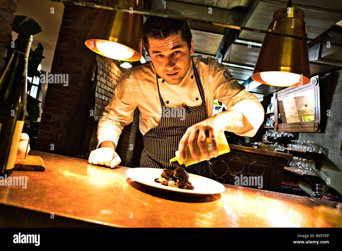 Radek HASMAN, chef, Aromi restaurant, food plate Stock Photo - Alamy