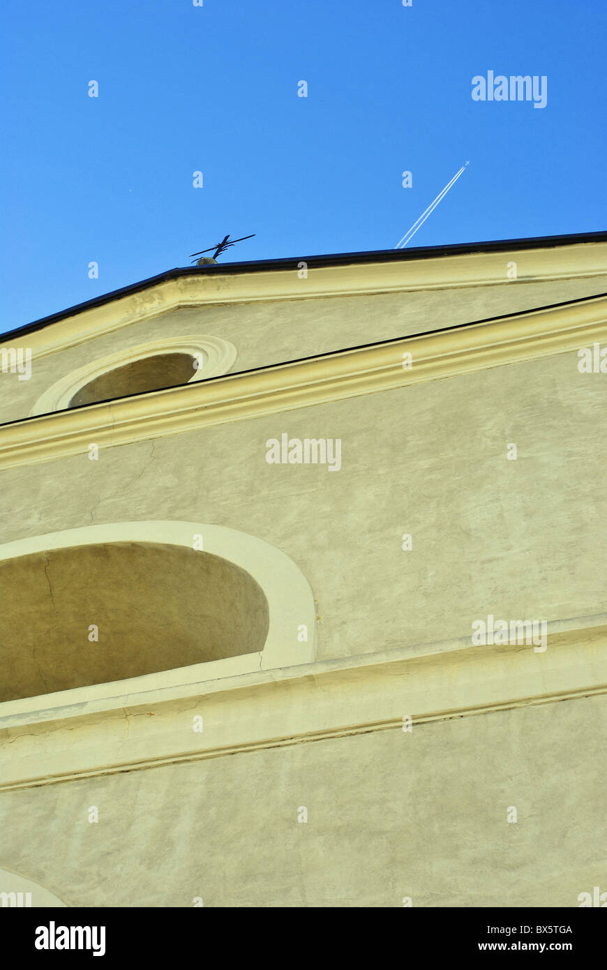 Catholic church with blue sky background Stock Photo - Alamy