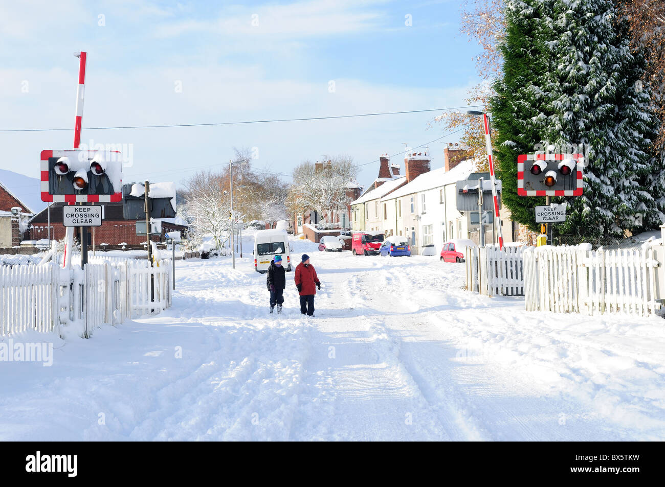 Railway Crossing Robin Hood Line Newstead Nottinghamshire Stock Photo ...