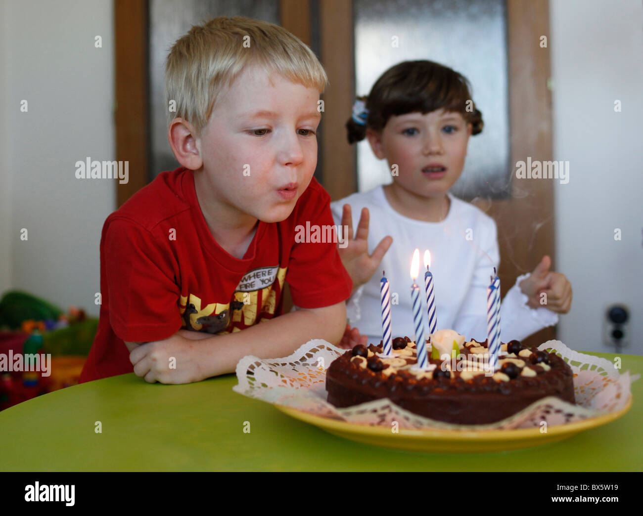 children waiting for a birthday celebration. (CTK Photo/Rene Fluger ...