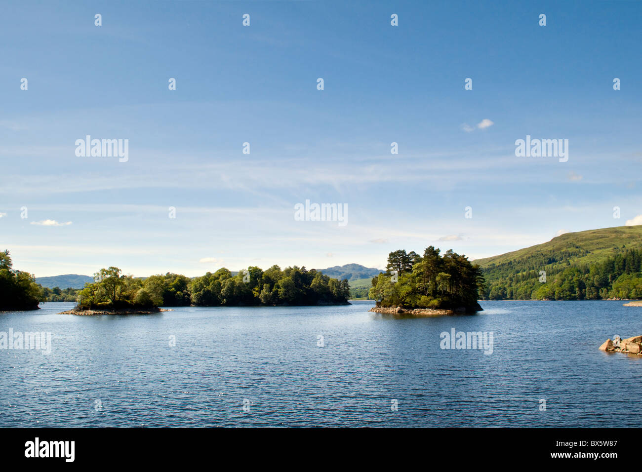 The beautiful Loch Katrine, part of the loch Lomond and Trossachs ...