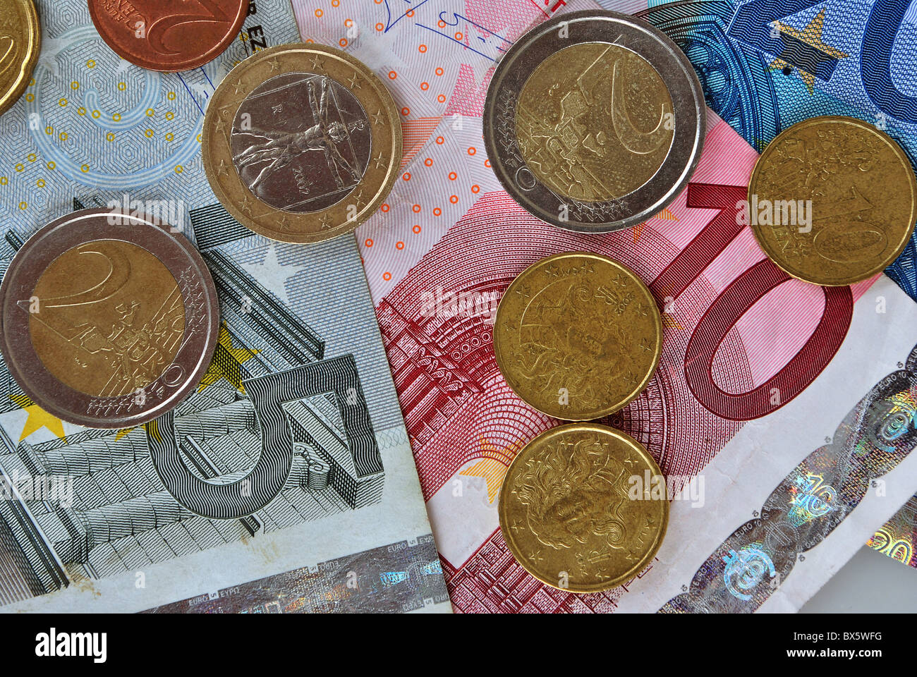 euro money, coins and notes Stock Photo - Alamy