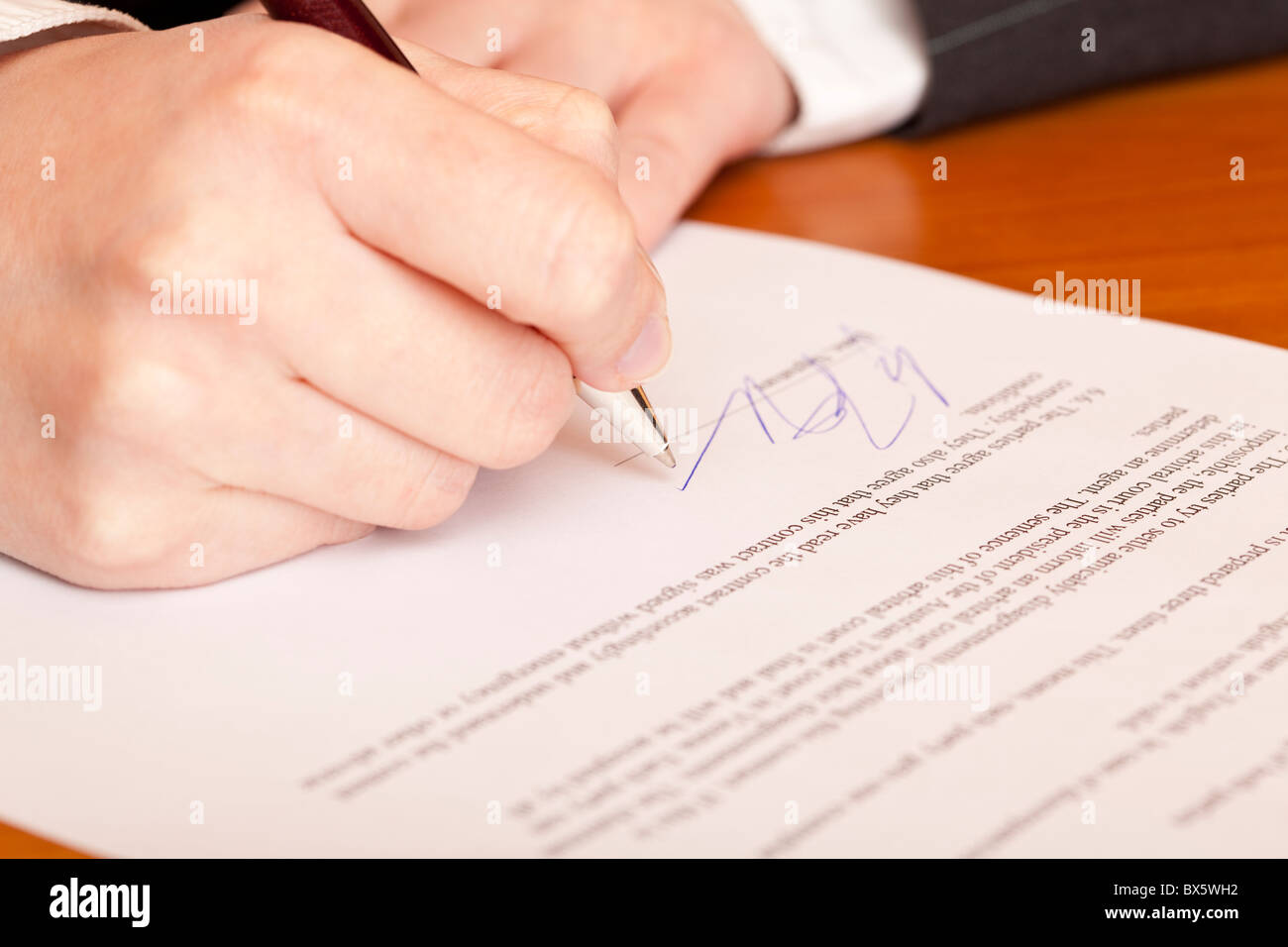 Contract for signature Cut Out Stock Images & Pictures - Alamy