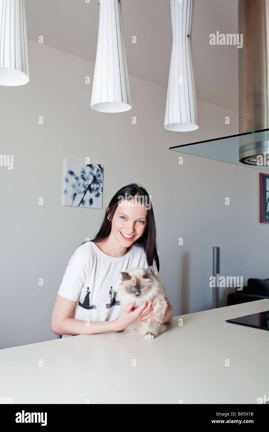 Czech singer and model Iva Fruhlingova poses in her appartment at ...