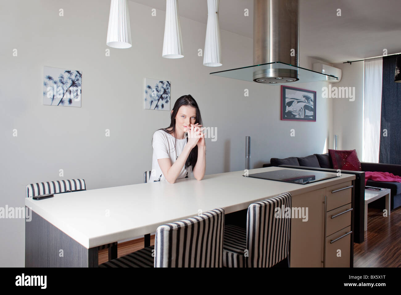 Czech singer and model Iva Fruhlingova poses in her appartment at ...