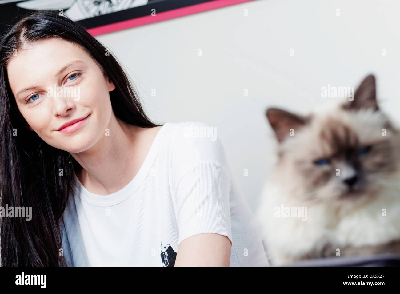 Czech singer and model Iva Fruhlingova poses in her appartment at ...