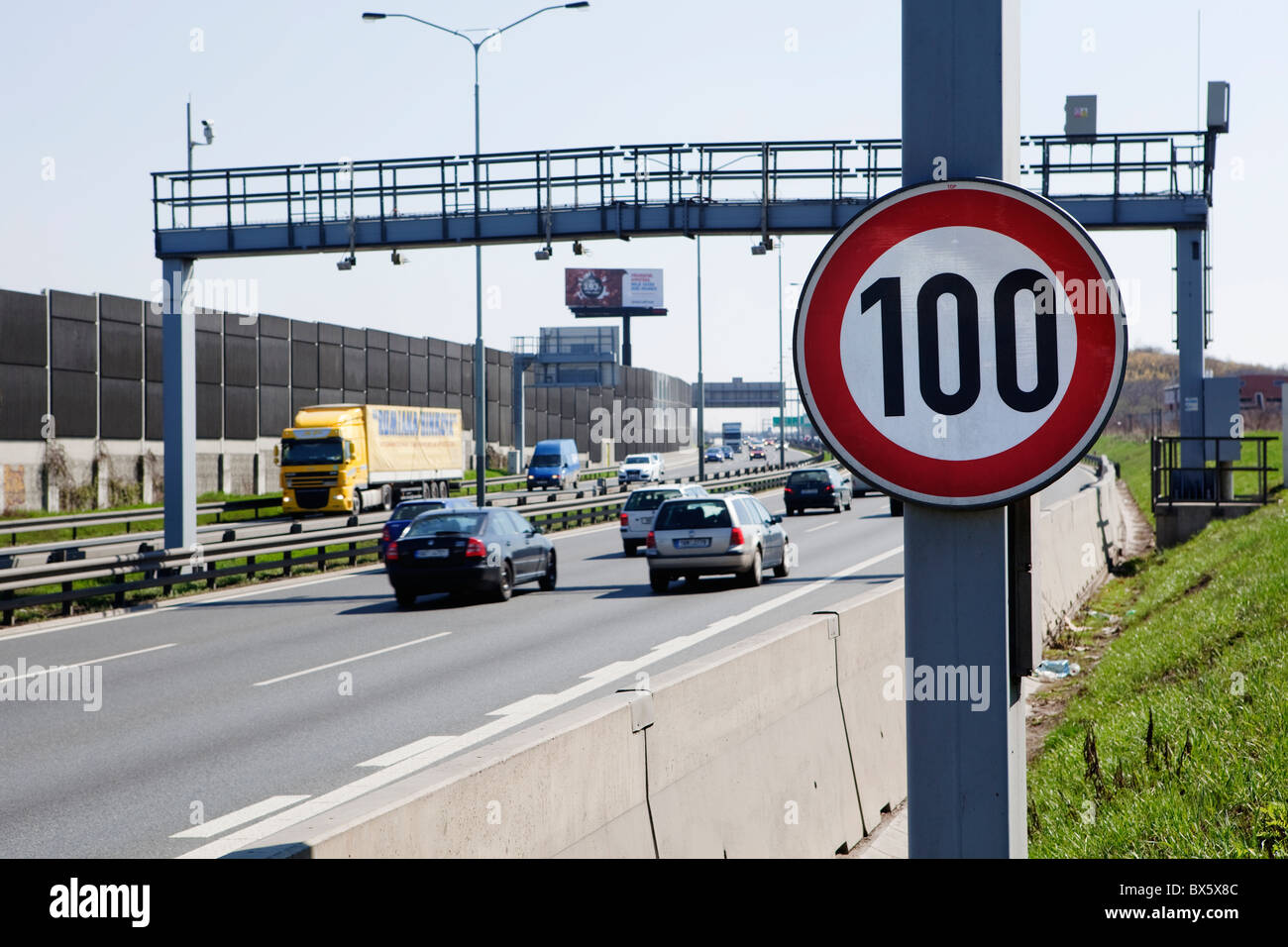 highway, toll bridge, speed limit Stock Photo - Alamy