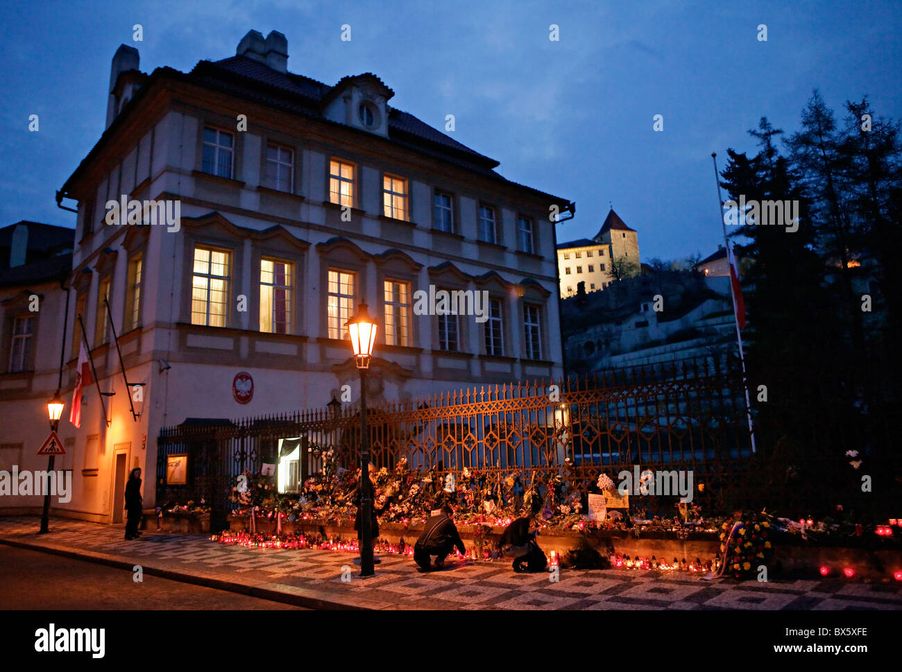 Prague, Polish embassy Stock Photo - Alamy