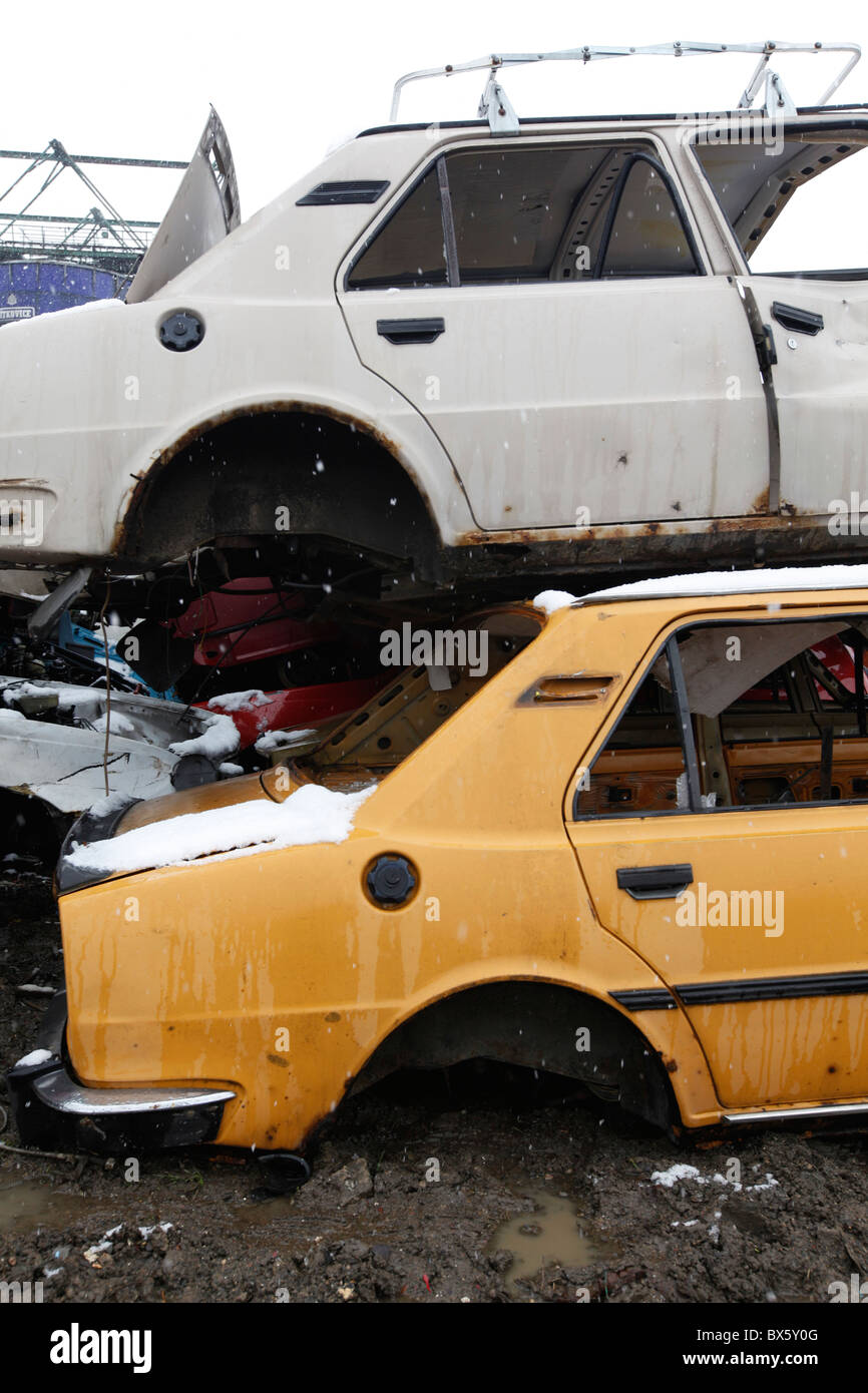 Junk yard, scrap yard in Velka Dobra near Kladno. (CTK Photo/Josef ...