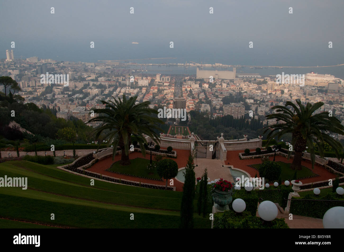 A view of the Baha'i garden in Haifa Stock Photo - Alamy